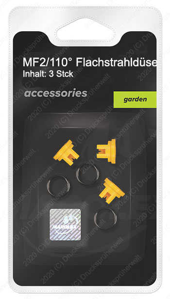 MF2/110° Flachstrahldüsen-Set, Inhalt 3 Stck